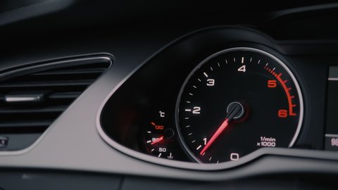 Instrument Cluster Revving Rpm Gauge Stock Footage Video (100% Royalty ...