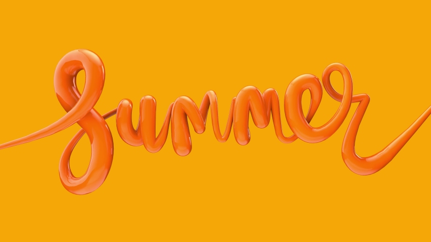 Summer Bright Bubble Script Typography Stock Footage Video (100% ...