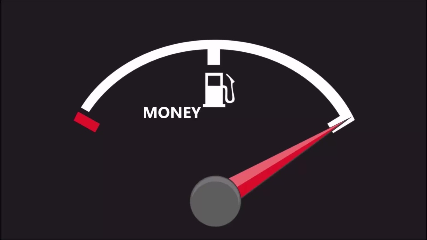 fuel gauge full-empty-full car dashboard meter Stock Footage Video (100 ...