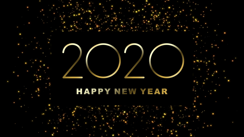 Happy New Year 2020, Animation Stock Footage Video (100% Royalty-free ...