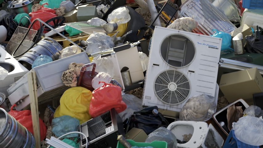 loopable animation rubbish dump landfill waste Stock Footage Video (100 ...