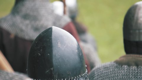 Knight Warriors Marching Forward Medieval Soldiers Stock Footage Video ...