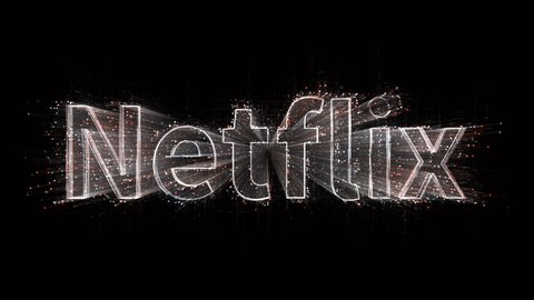 July 2420194k Netflix Word Company Brand Stock Footage Video (100% ...