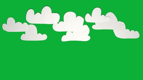 Animation Clouds 2d Green Background Stock Footage Video (100% Royalty ...
