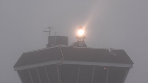 Airport Control Tower Beacon Light Severe Stock Footage Video (100% ...