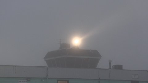 Airport Control Tower Beacon Light Severe Stock Footage Video (100% ...