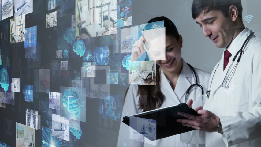 medical technology concept remote medicine electronic Stock Footage ...