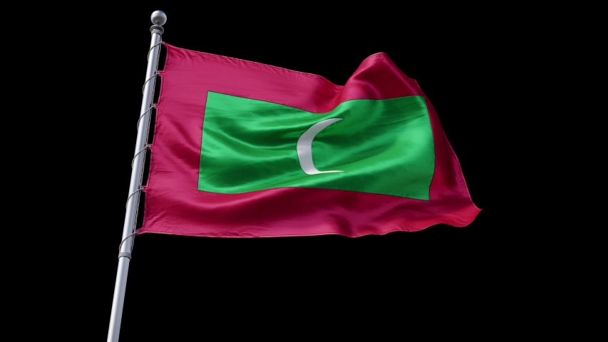 flag maldives mv 4k loop Stock Footage Video (100% Royalty-free ...
