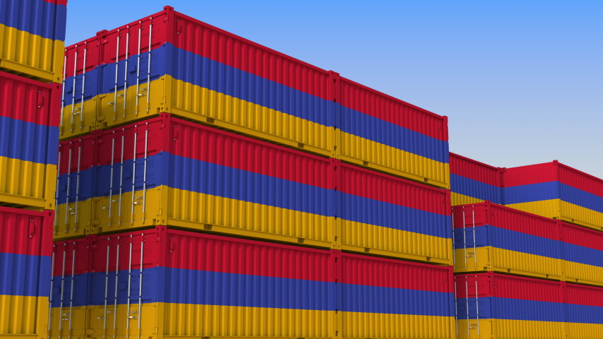 Container Yard Full of Containers Stock Footage Video (100% Royalty ...