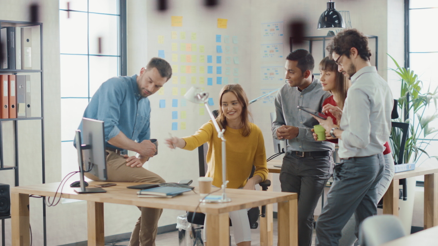 In the Busy Office: Group Stock Footage Video (100% Royalty-free ...