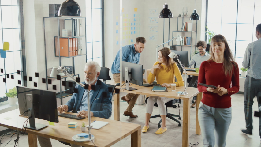 In the Busy Office: Group Stock Footage Video (100% Royalty-free ...