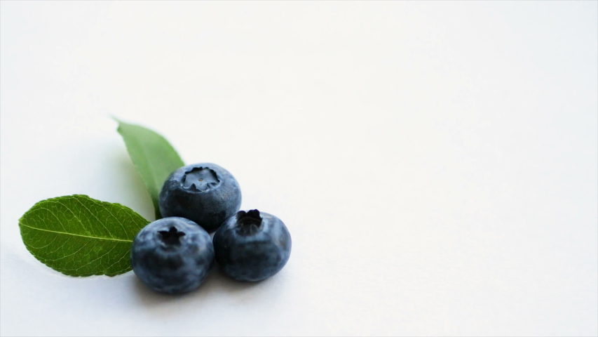 Summer Blueberry Isolated On White Stock Footage Video (100% Royalty ...