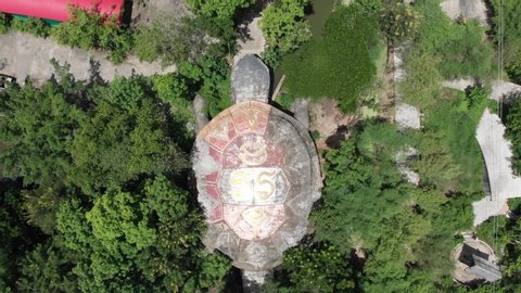 4k Samphran Temple Giant Turtle Building Stock Footage Video (100% ...