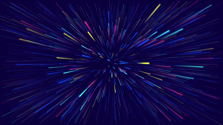 Multicolored Rays On Blue Background Animation Stock Footage Video (100 ...
