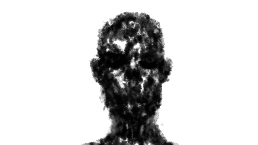 Human Face is Decomposed and Stock Footage Video (100% Royalty-free ...