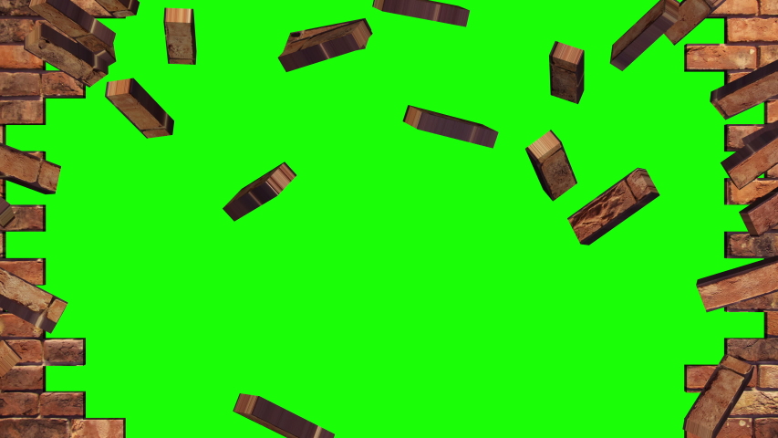 Brick Wall Explosion Intro, Breaking, Stock Footage Video (100% Royalty ...