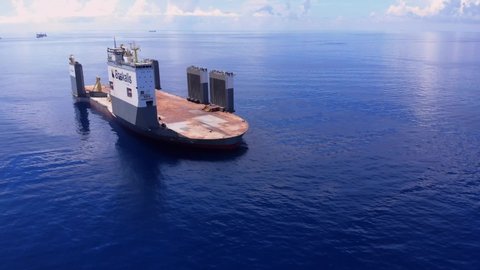 Floating Drydock Heavy Lift Cruise Ship Stock Footage Video (100% ...