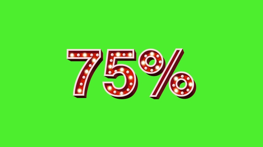 red seventy five percent text loop Stock Footage Video (100% Royalty ...