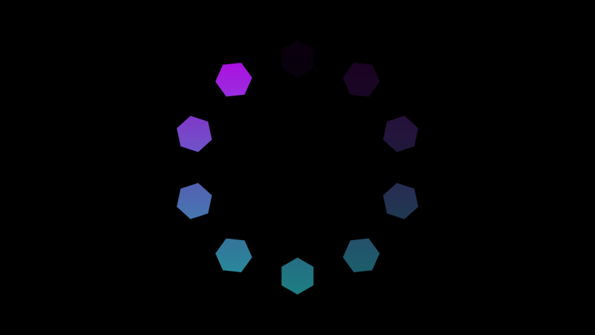 colorful polygon loading animation circular alpha Stock Footage Video ...