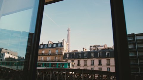 12 Eiffel Tower Through Window Stock Video Footage - 4K and HD Video ...