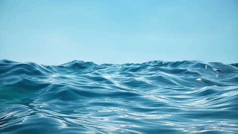 Sea Ocean Waves Closeup View Blue Stock Footage Video (100% Royalty ...