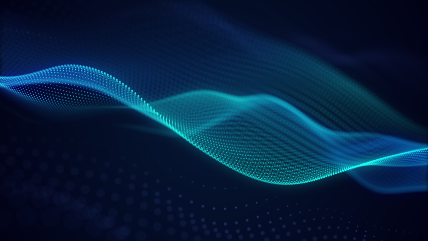 Beautiful Abstract Wave Technology Background Stock Footage Video (100% ...