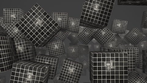 Technology Cube Box Spinning Abstract Minimal Stock Footage Video (100% ...