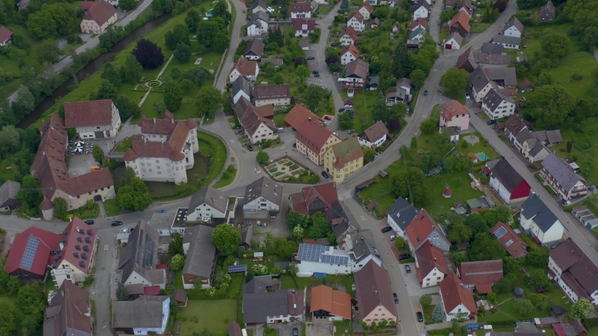 aerial view wasserschloss glatt germany very Stock Footage Video (100% ...