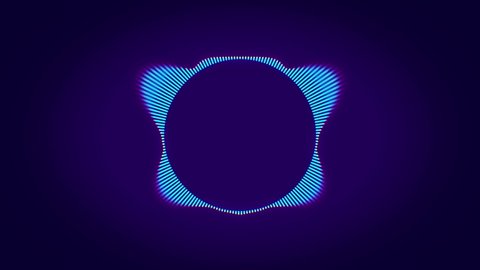 Abstract Animation Colorful Sound Wave Circle Stock Footage Video (100% ...