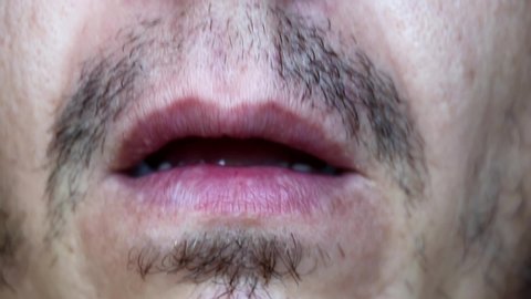 man talking - mouth detail Stock Footage Video (100% Royalty-free ...