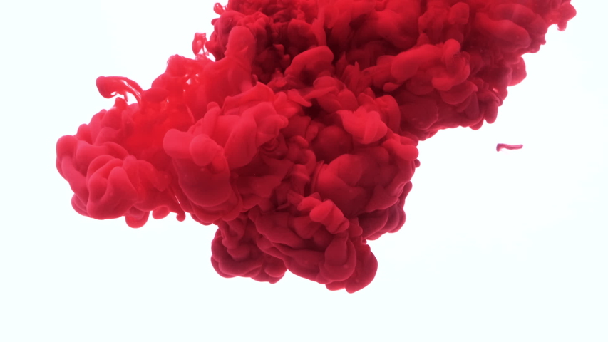 red color paint ink drops water Stock Footage Video (100% Royalty-free ...