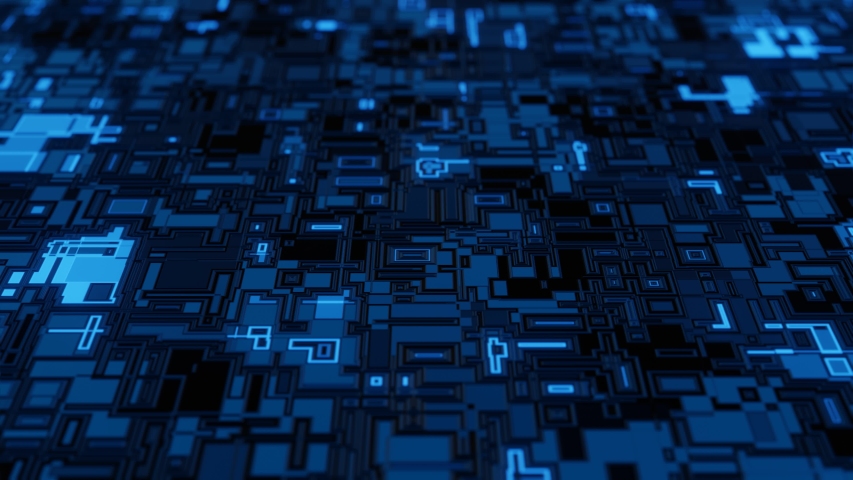 3d Rendering Abstract Binary Data Node Stock Footage Video 100