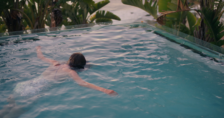 dead woman body floating swimming pool Stock Footage Video (100% ...