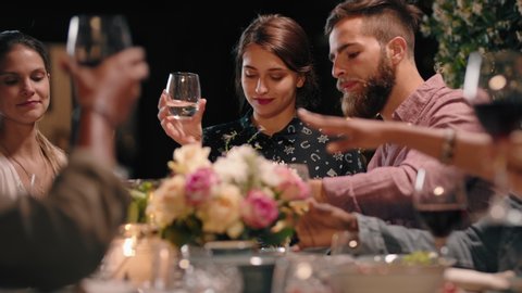 group friends celebrating making toast friendship Stock Footage Video ...