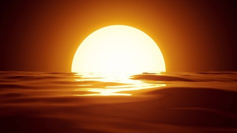 Big Sun Sunset Reflection Sun Light Stock Footage Video (100% Royalty ...