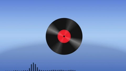 Loop Spinning Vinyl Record Animation Color Stock Footage Video (100% ...