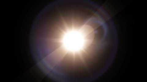 Bright Light Lens Flare Effect Appearing Stock Footage Video (100% ...