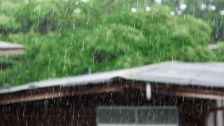heavy rain pouring down on country Stock Footage Video (100% Royalty ...