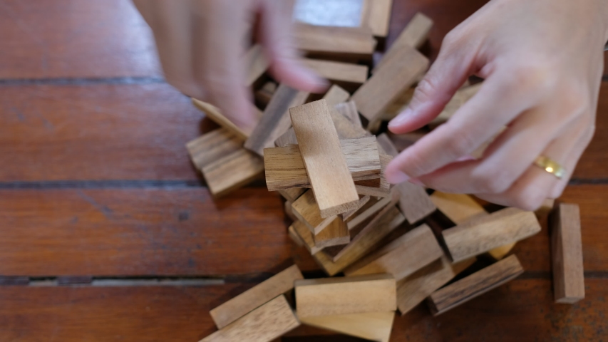 Building Wood Blocks, Plan and Stock Footage Video (100% Royalty-free ...