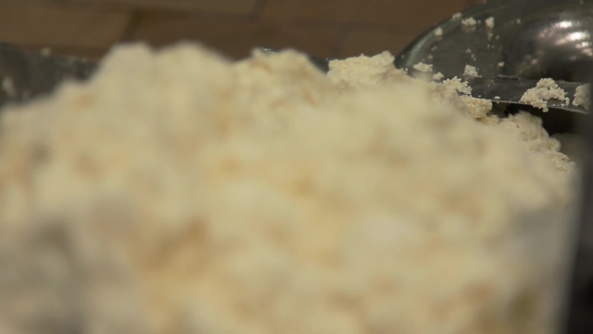 production cottage cheese making process Stock Footage Video (100% ...