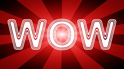 Wow Icon Red Abstract Background Rays Stock Footage Video (100% Royalty ...