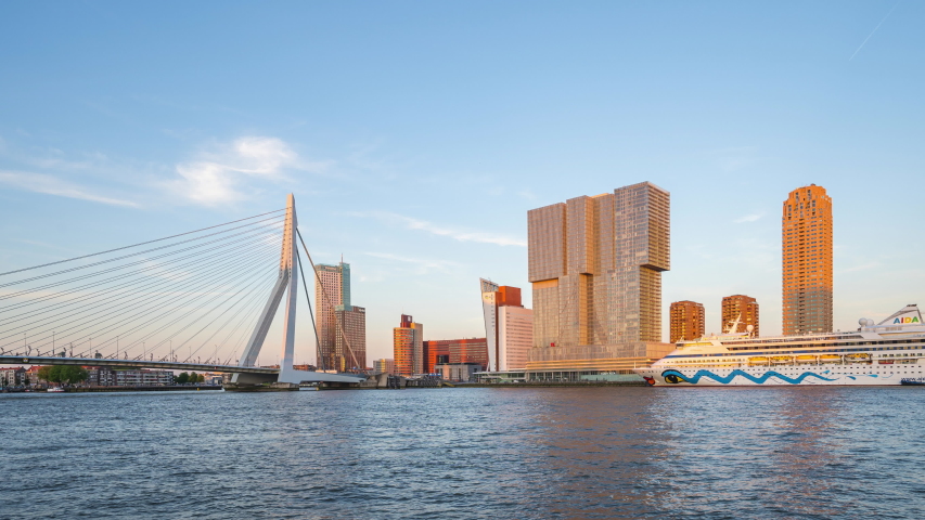 Night Time Cityscape of Rotterdam, Netherlands image - Free stock photo ...