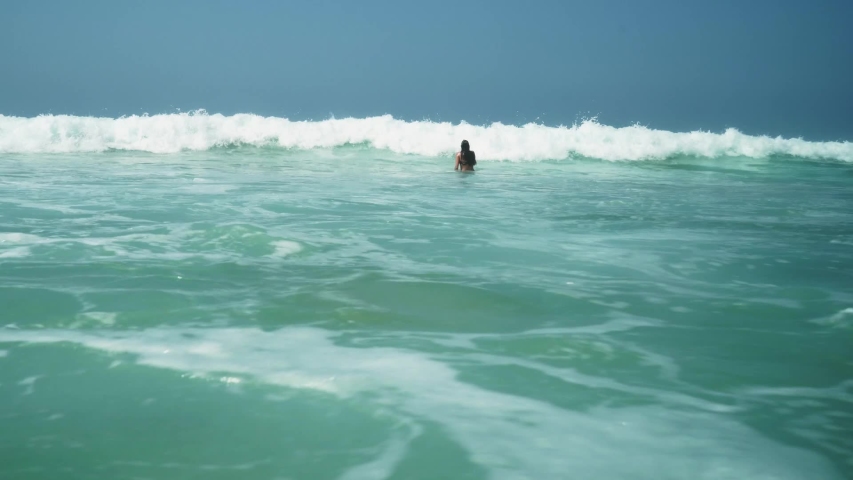 people bathing sea having fun enjoying Stock Footage Video (100% ...