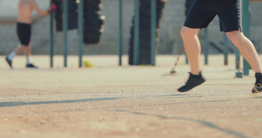 Athletes Legs in Training, Jumping Stock Footage Video (100% Royalty ...