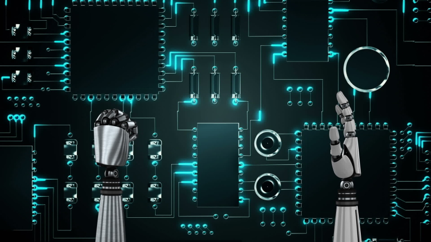 Animation of Two Robot Arms Stock Footage Video (100% Royalty-free ...