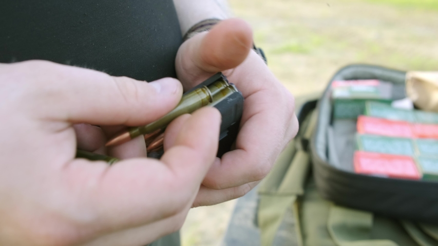 Mans Hands Loading a Pistol Stock Footage Video (100% Royalty-free ...