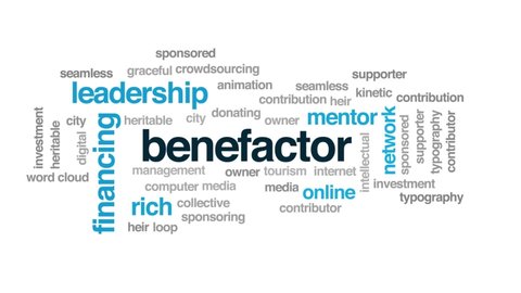 Benefactor Animated Word Cloud Kinetic Typography Stock Footage Video ...