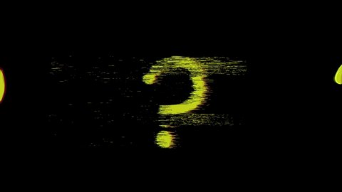 Question Mark Symbol Created Yellow Ascii Stock Footage Video (100% ...