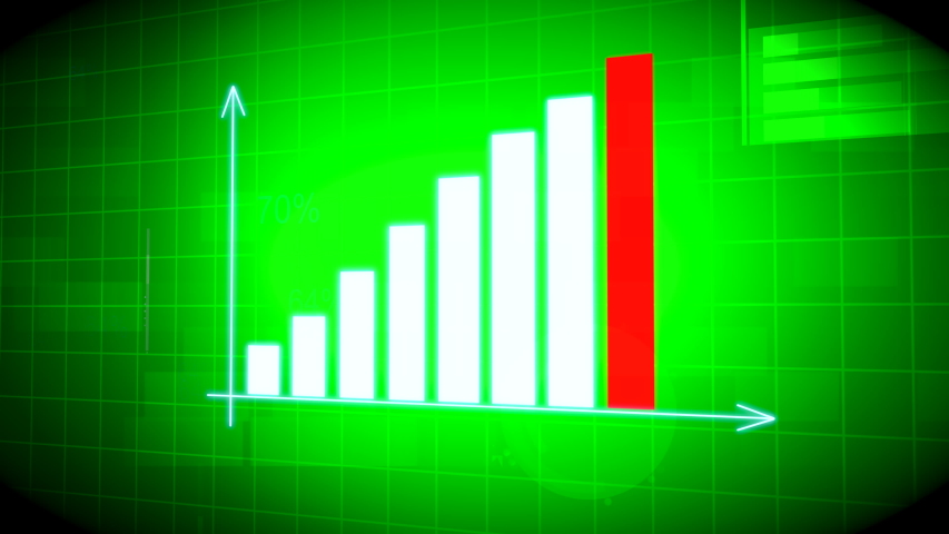 Business Futuristic Bar Graph Chart Stock Footage Video (100% Royalty ...