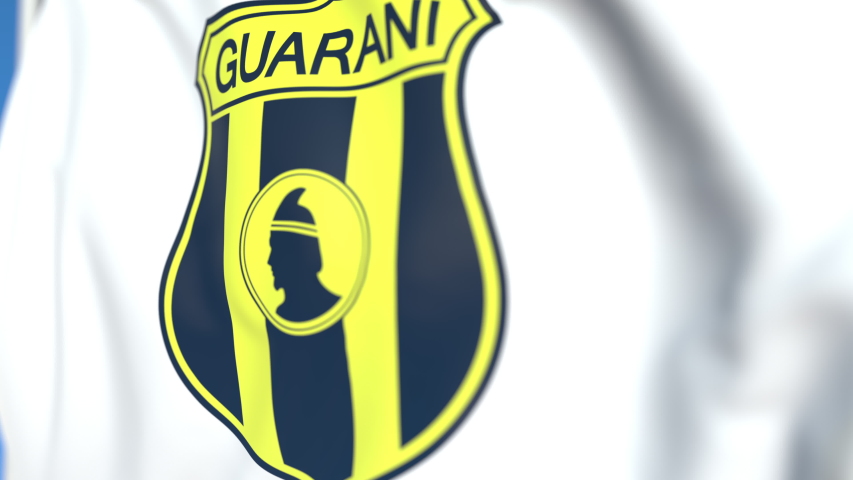 flying flag guarani football club logo Stock Footage Video (100% ...